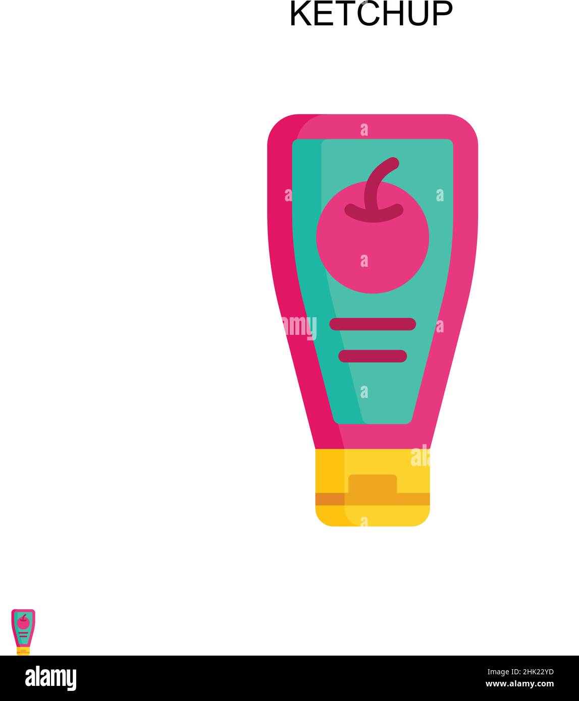 Ketchup Simple vector icon. Illustration symbol design template for web ...