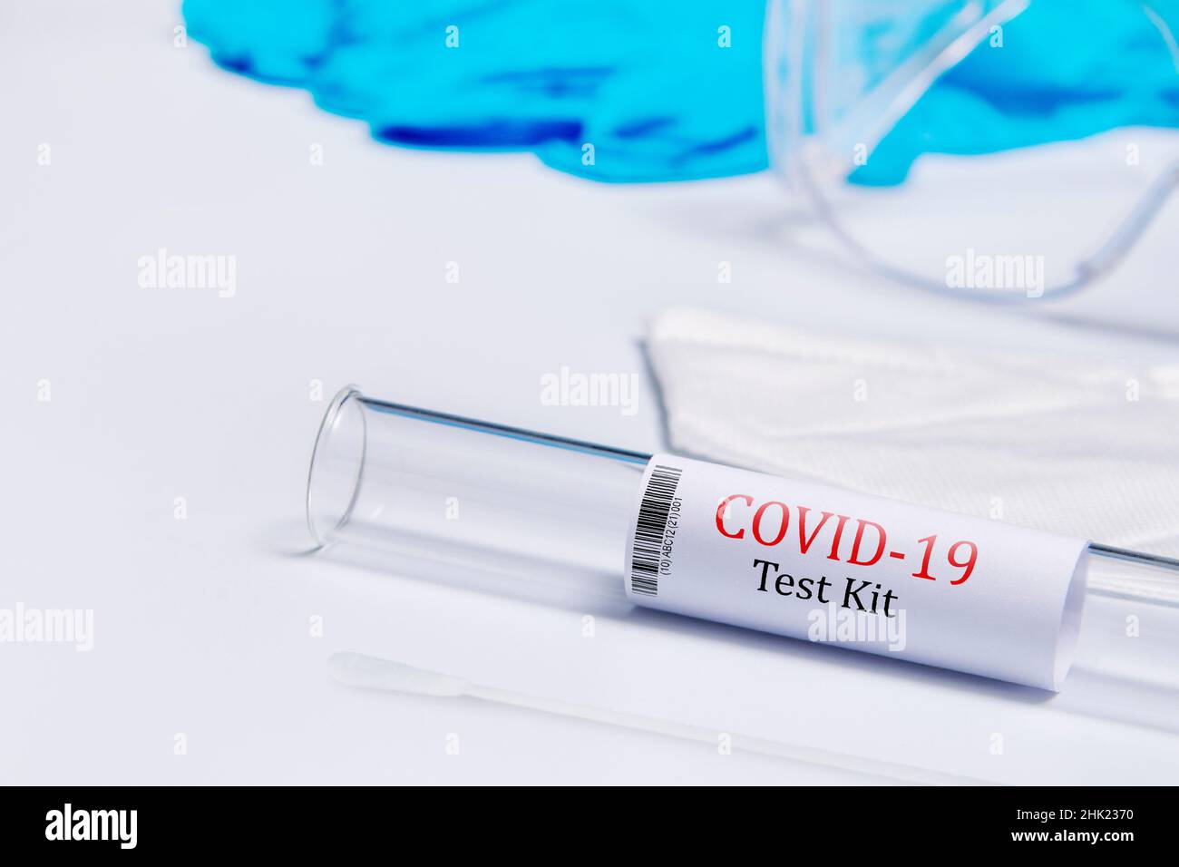 Kit tested Covid-19 , Coronavirus symptoms medical concept with PPE and ...