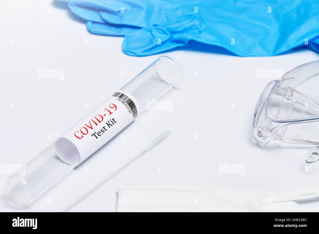 Kit tested Covid-19 , Coronavirus symptoms medical concept with PPE and ...