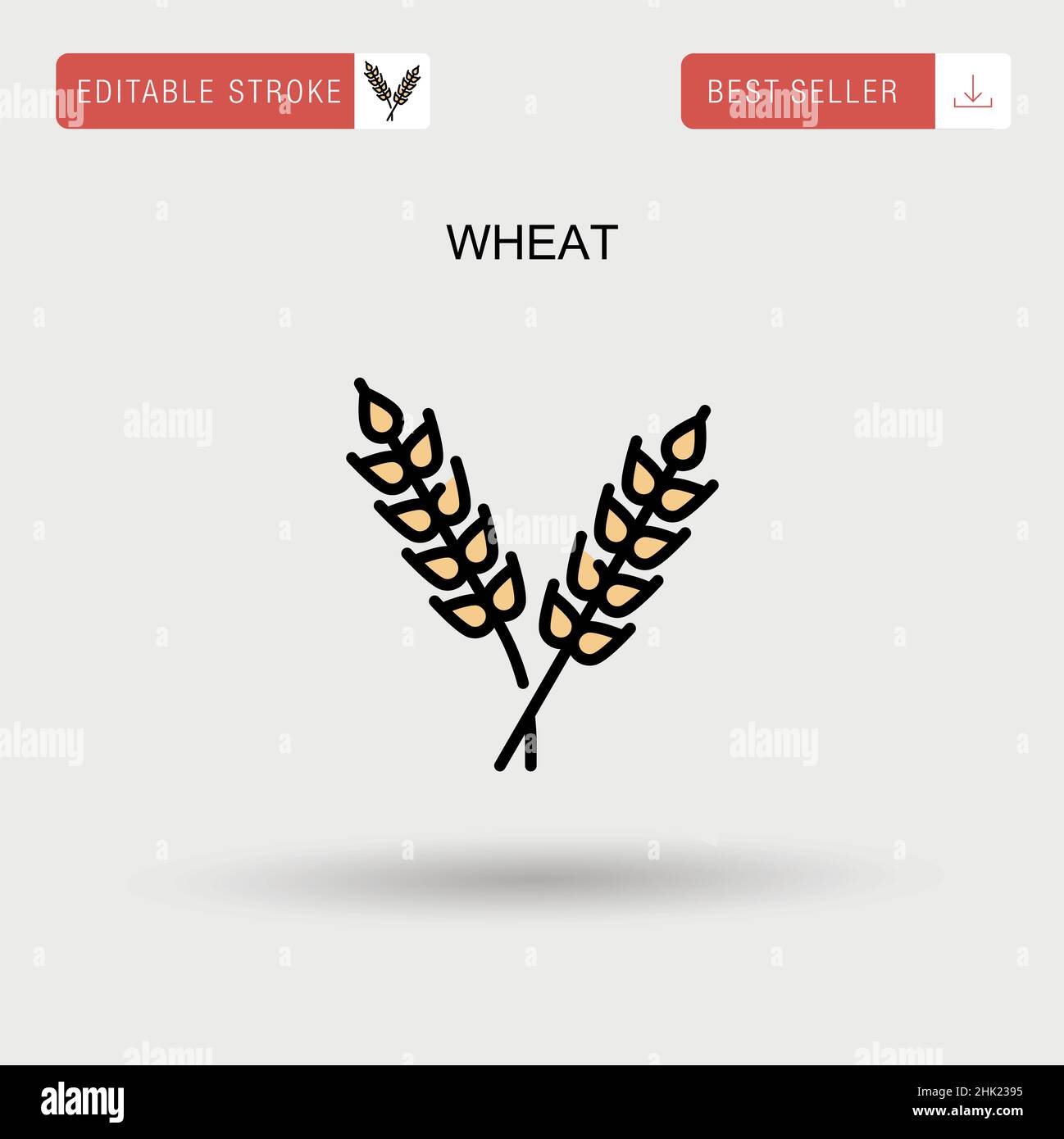 Wheat field sunny landscape closeup Stock Vector Images - Alamy