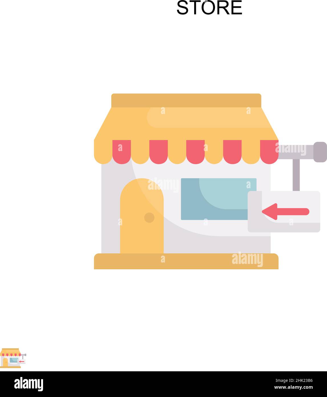 Store Simple vector icon. Illustration symbol design template for web ...