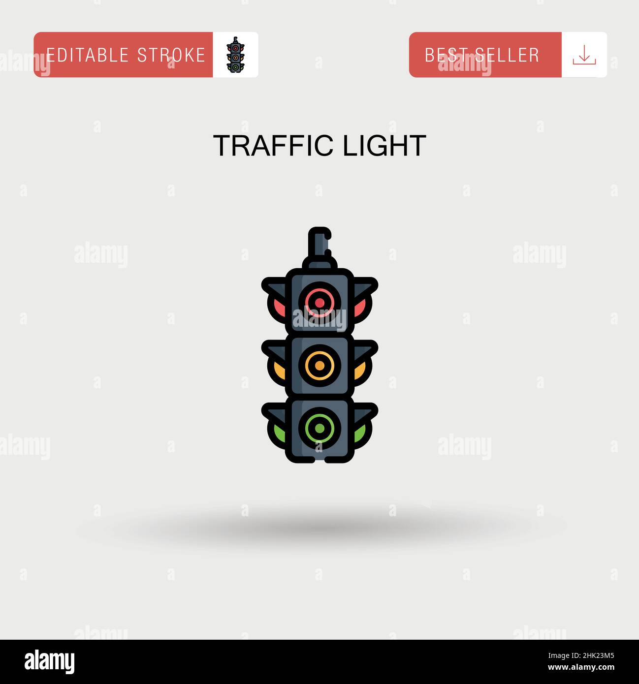 Traffic light Simple vector icon Stock Vector Image & Art - Alamy