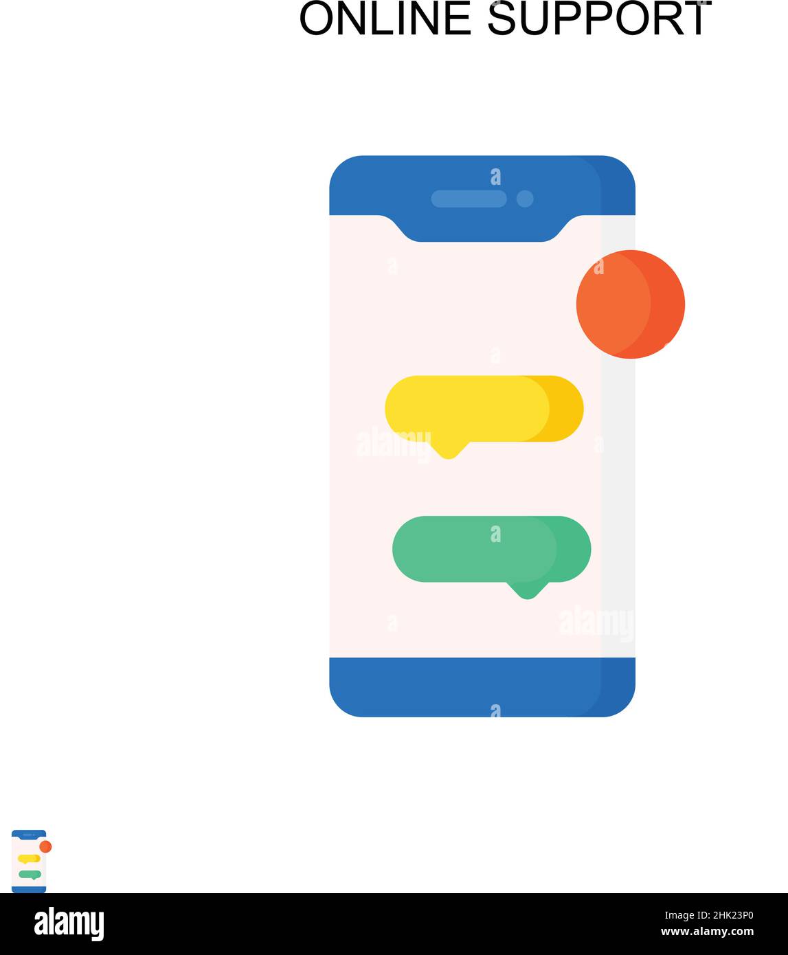 Online support Simple vector icon. Illustration symbol design template ...