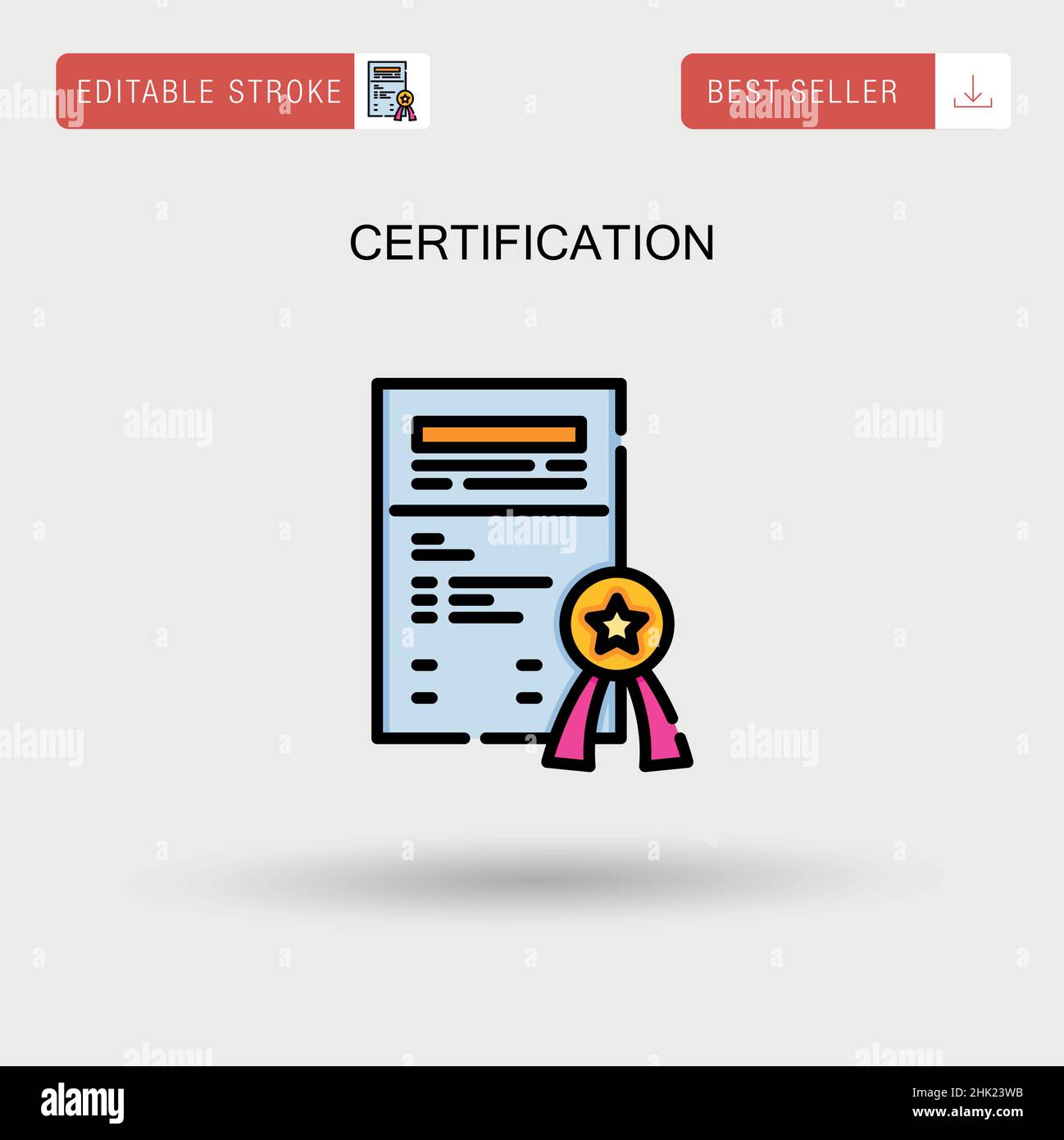 Certification Simple vector icon Stock Vector Image & Art - Alamy