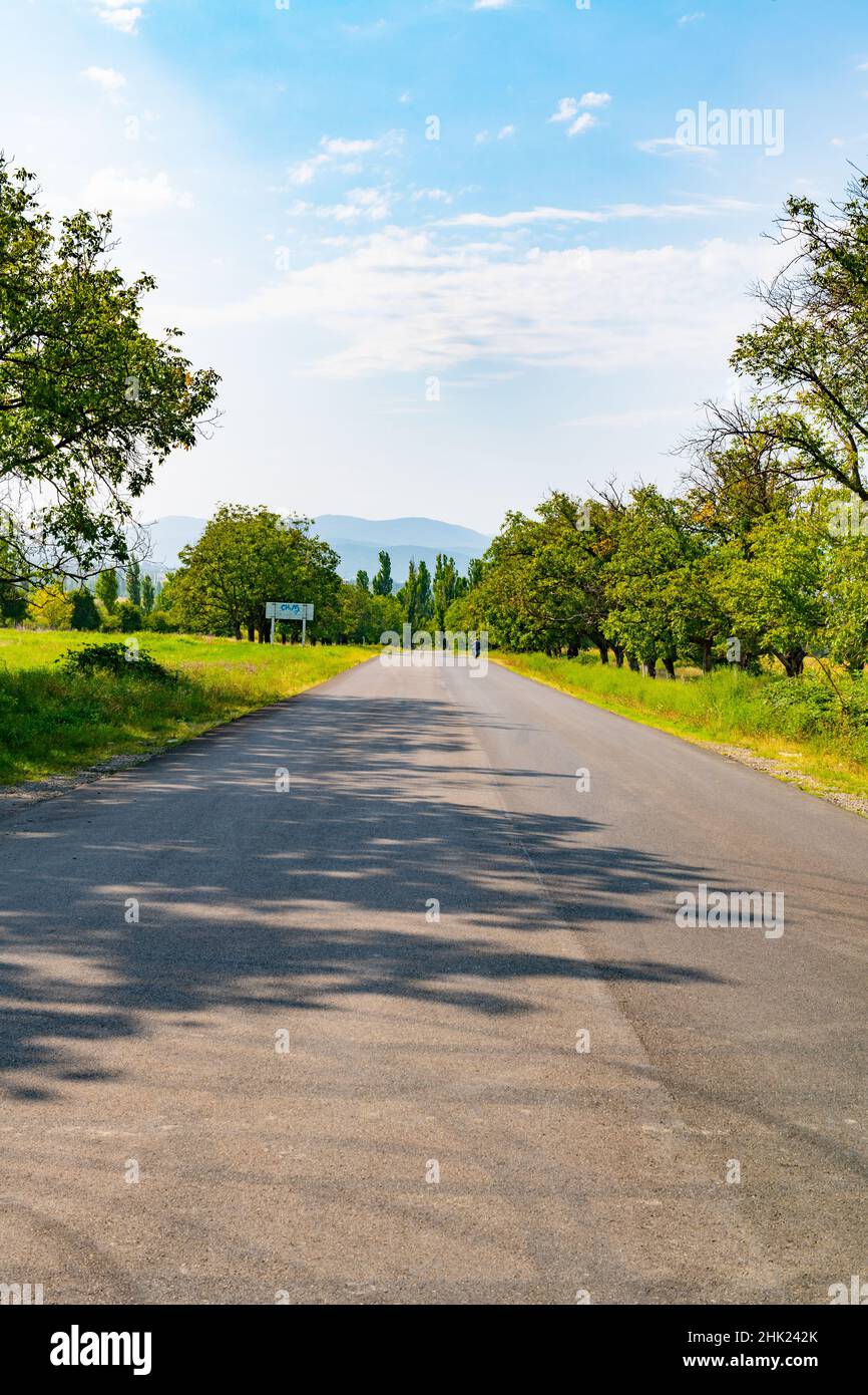 Narrow asphalt road hi-res stock photography and images - Alamy