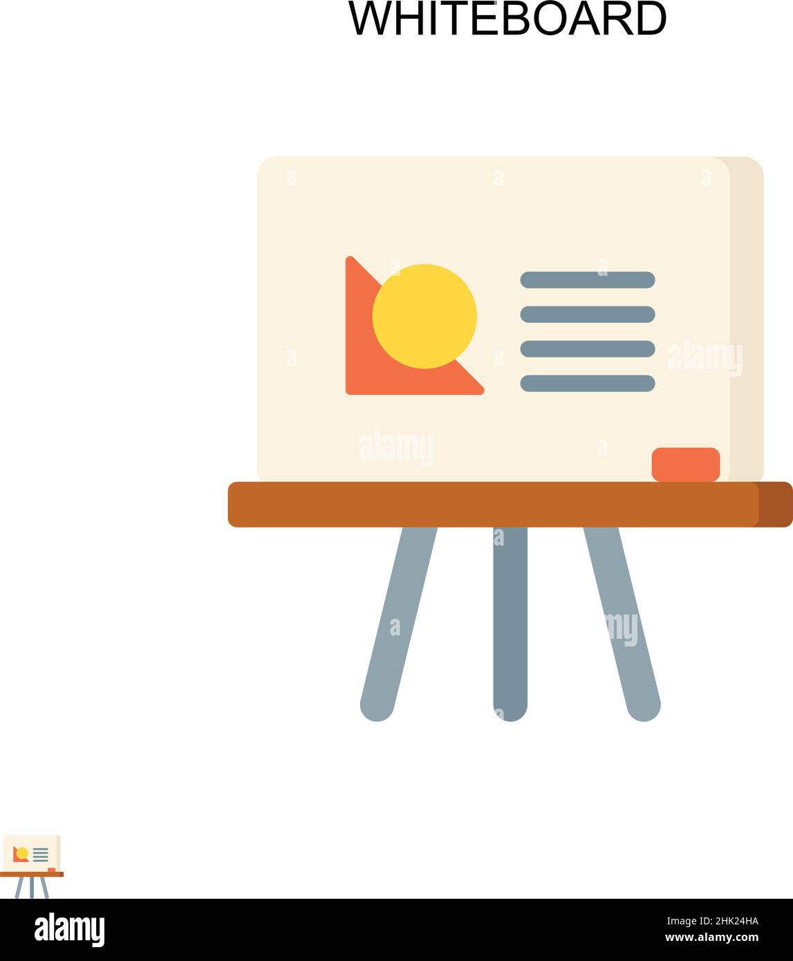 Whiteboard Simple vector icon. Illustration symbol design template for web mobile UI element ...
