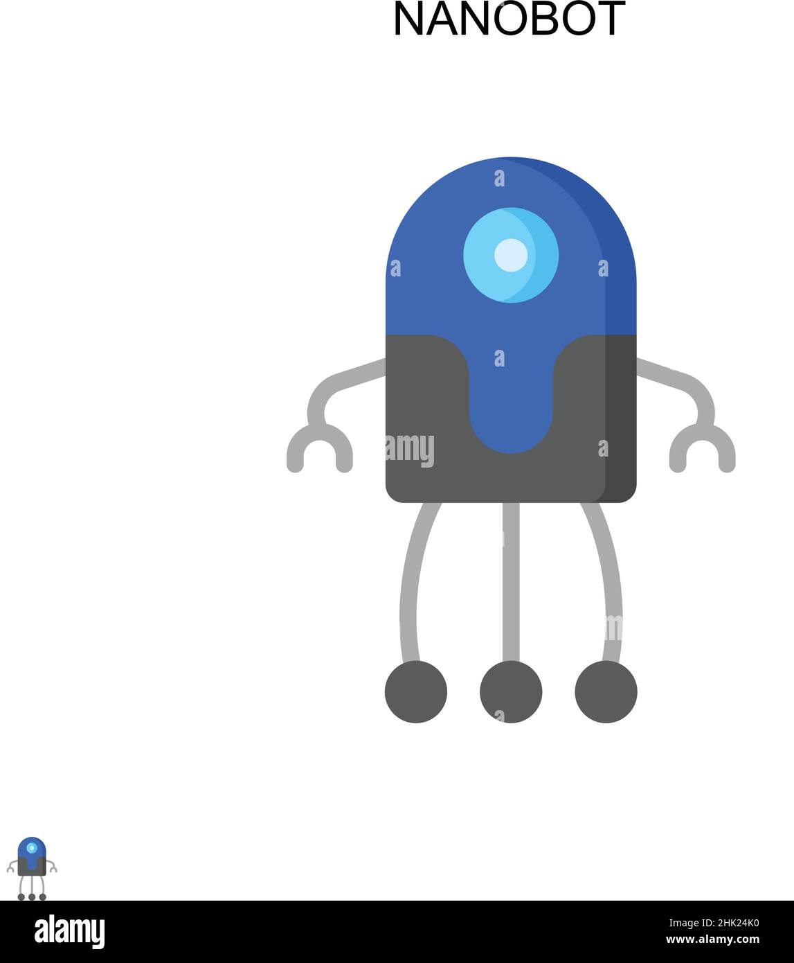 Nanobot Simple vector icon. Illustration symbol design template for web ...