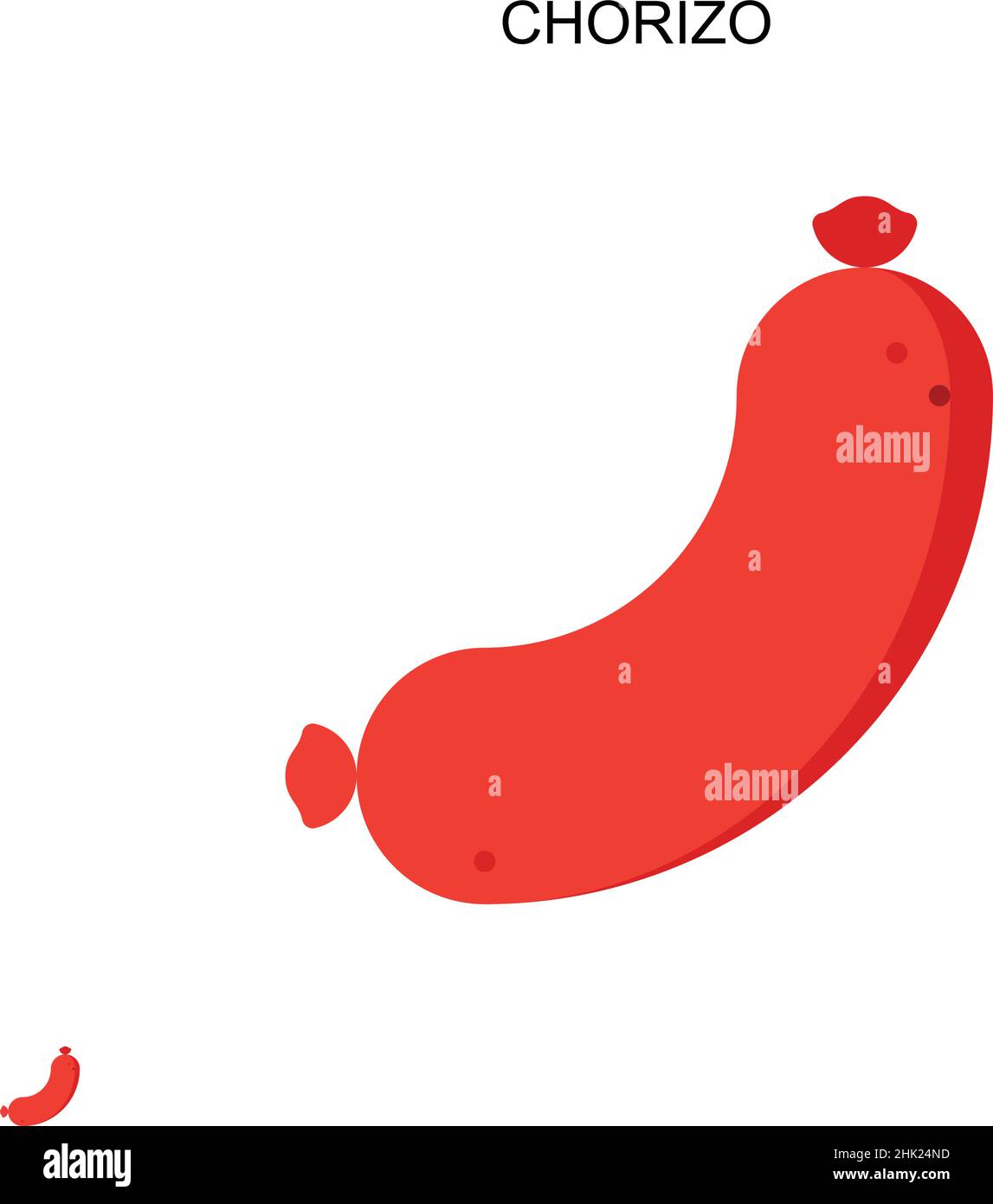 Chorizo Simple vector icon. Illustration symbol design template for web ...