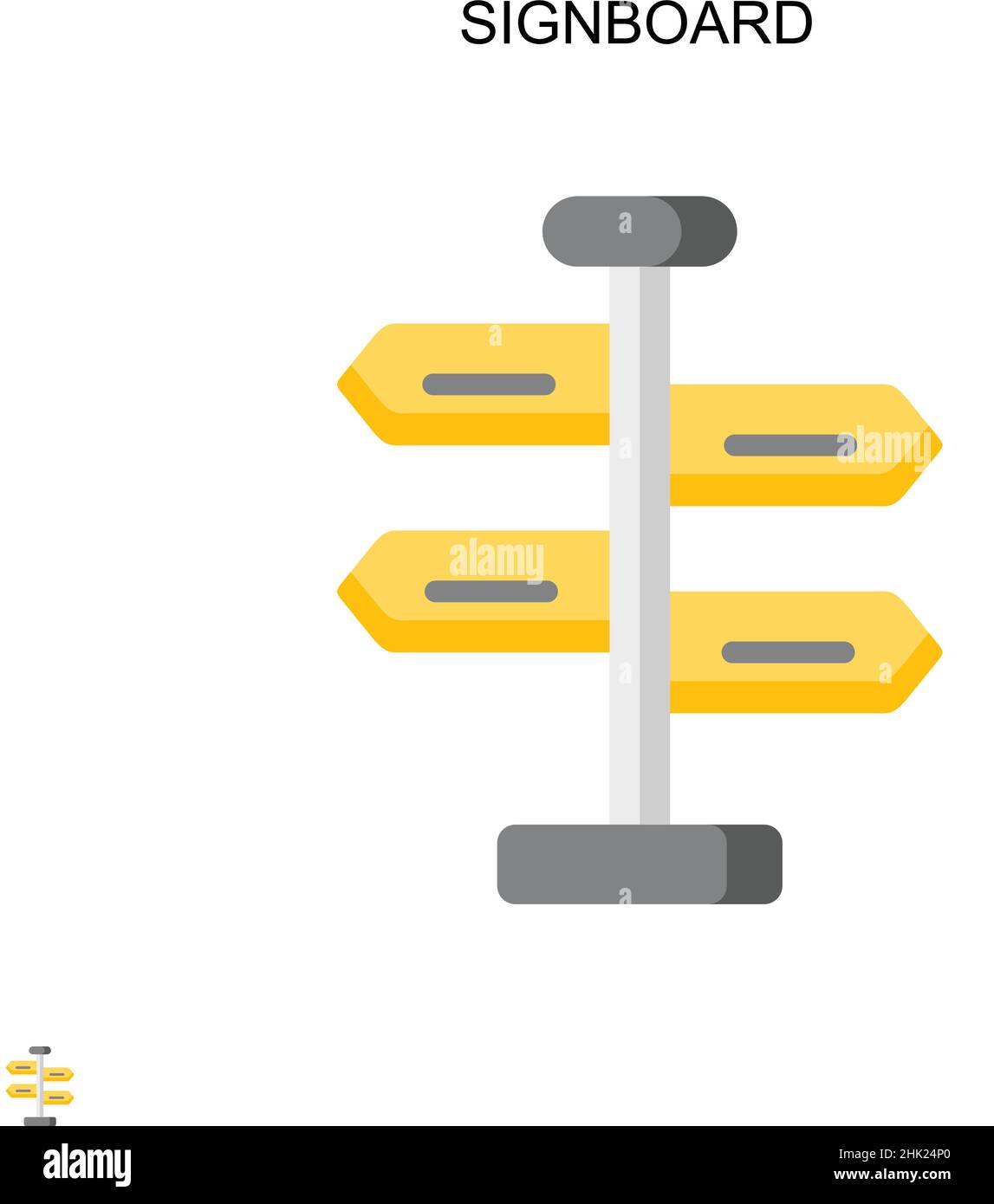 Signboard Simple vector icon. Illustration symbol design template for ...