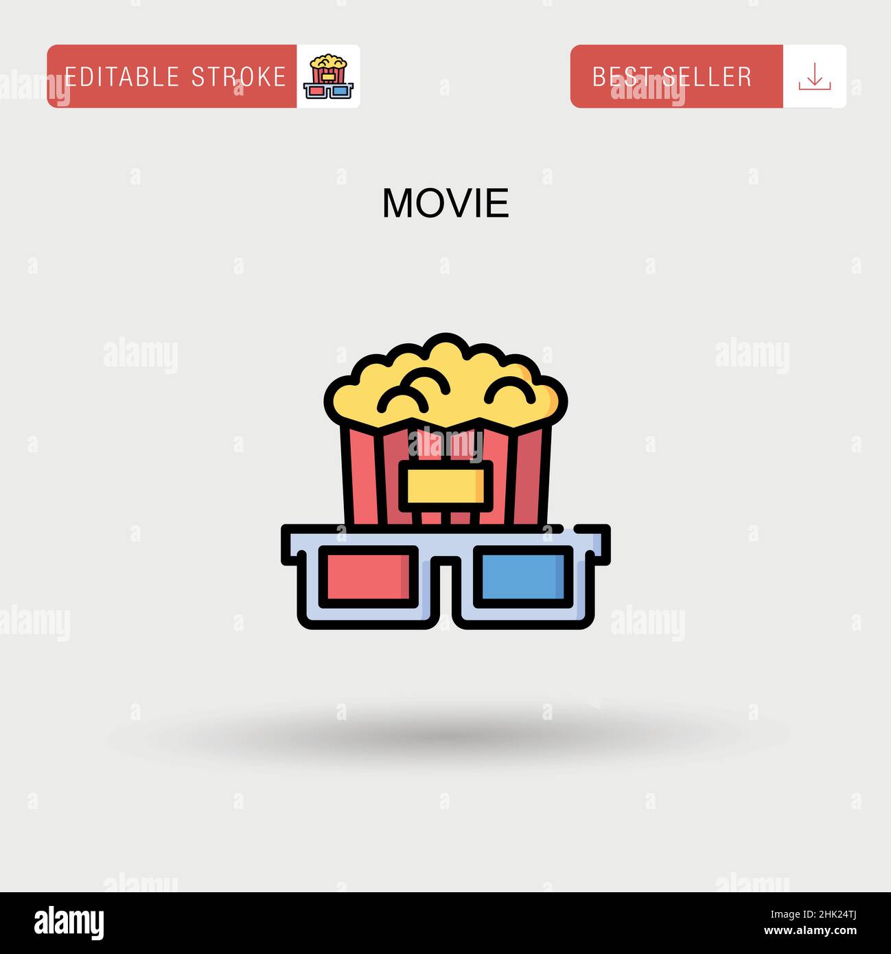 Movie Simple vector icon Stock Vector Image & Art - Alamy