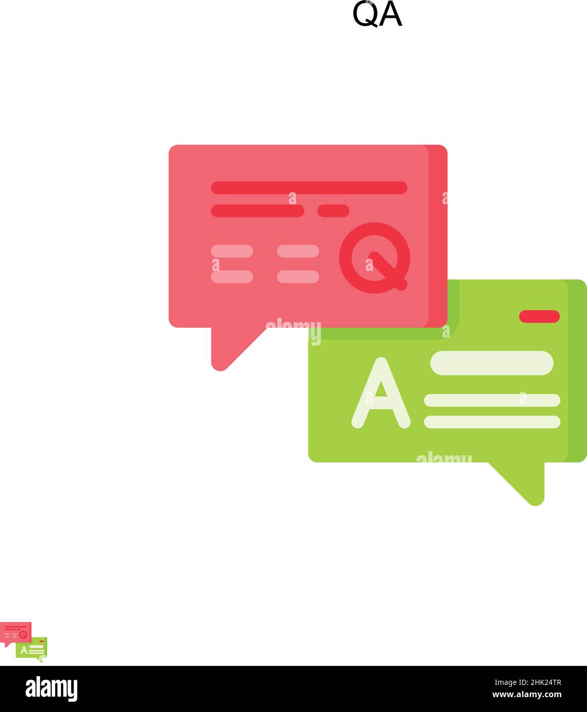 QA Simple vector icon. Illustration symbol design template for web mobile UI element Stock ...