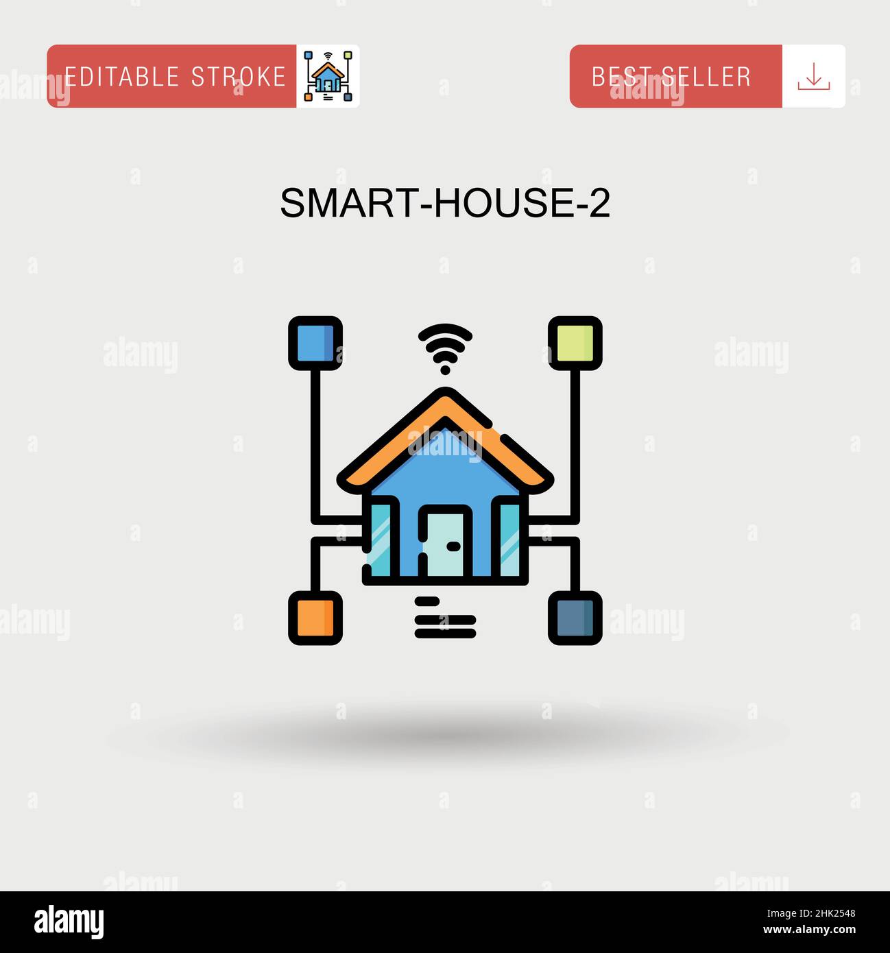 Smart-house-2 Simple vector icon Stock Vector Image & Art - Alamy