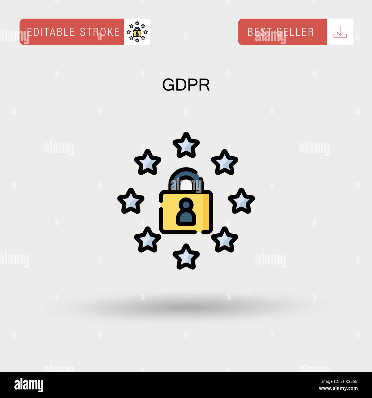 Gdpr Simple vector icon Stock Vector Image & Art - Alamy