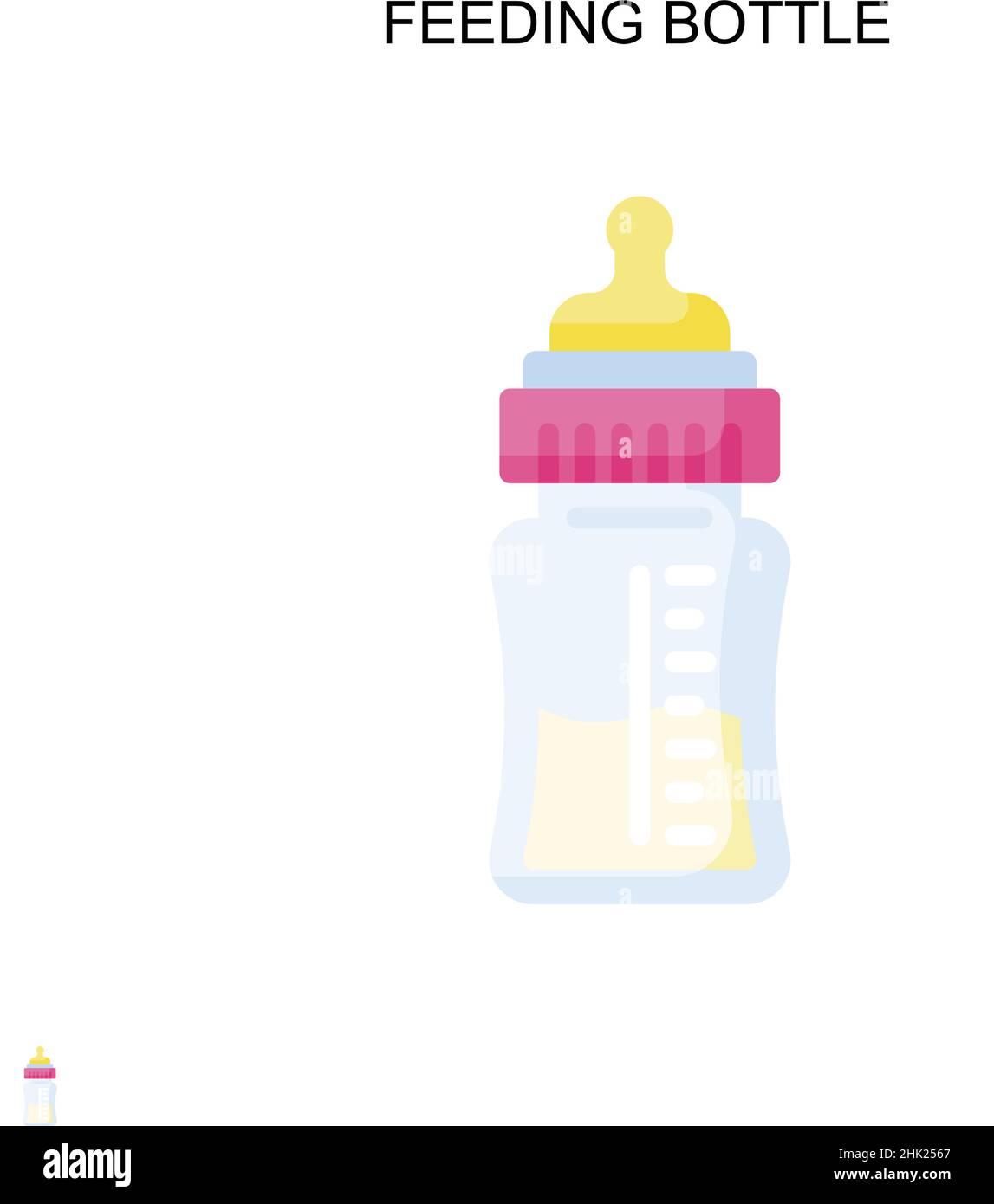 Feeding bottle Simple vector icon. Illustration symbol design template ...