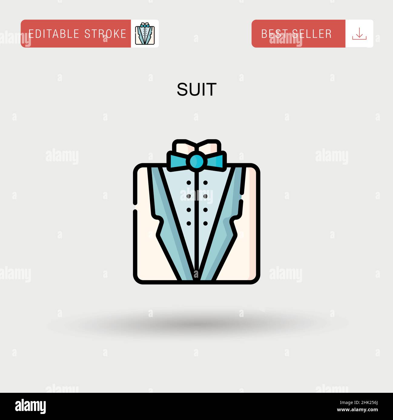 Suit Simple vector icon Stock Vector Image & Art - Alamy
