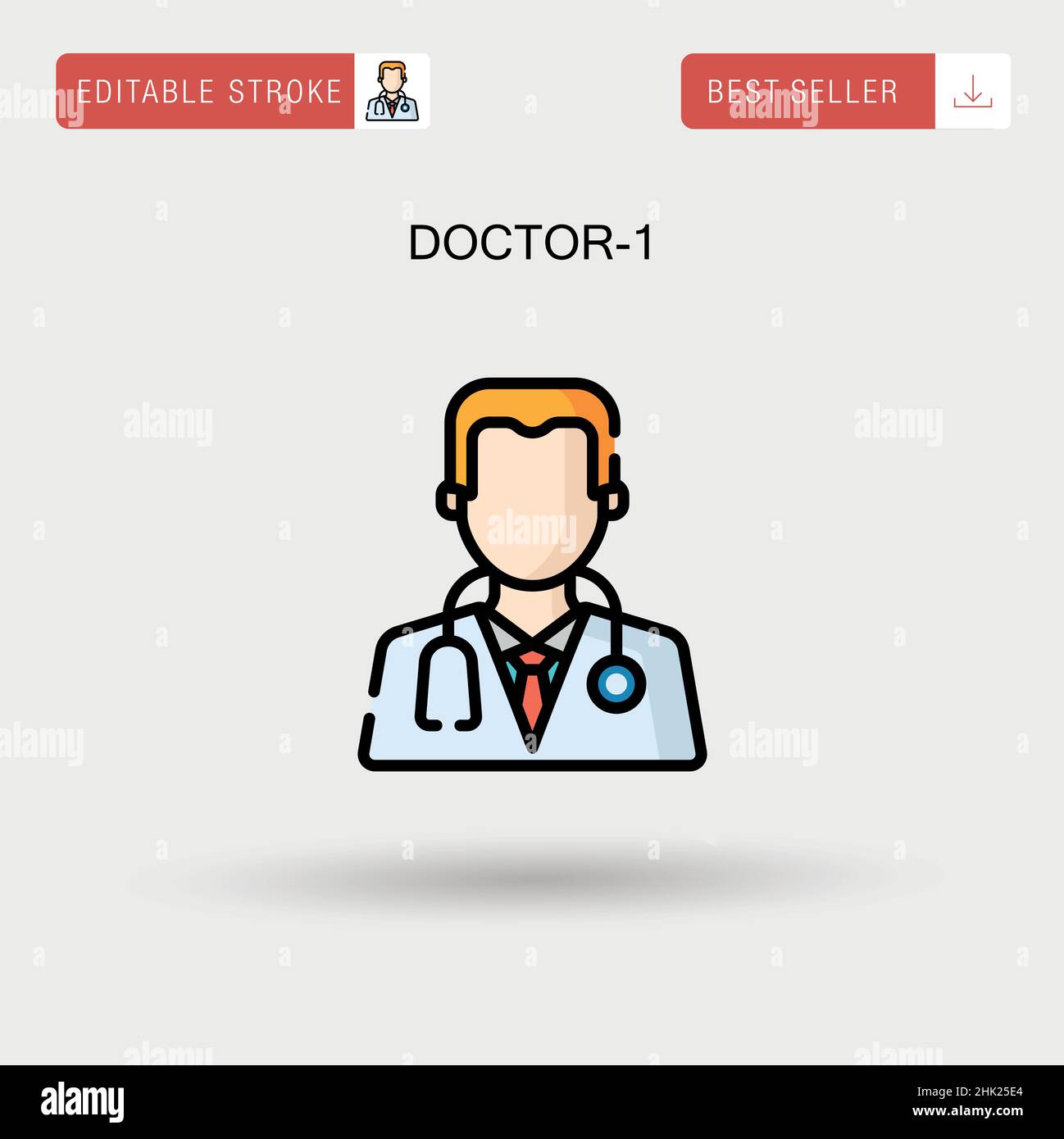 Doctor-1 Simple vector icon Stock Vector Image & Art - Alamy