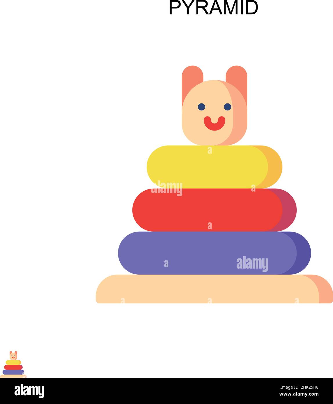 Pyramid Simple vector icon. Illustration symbol design template for web ...