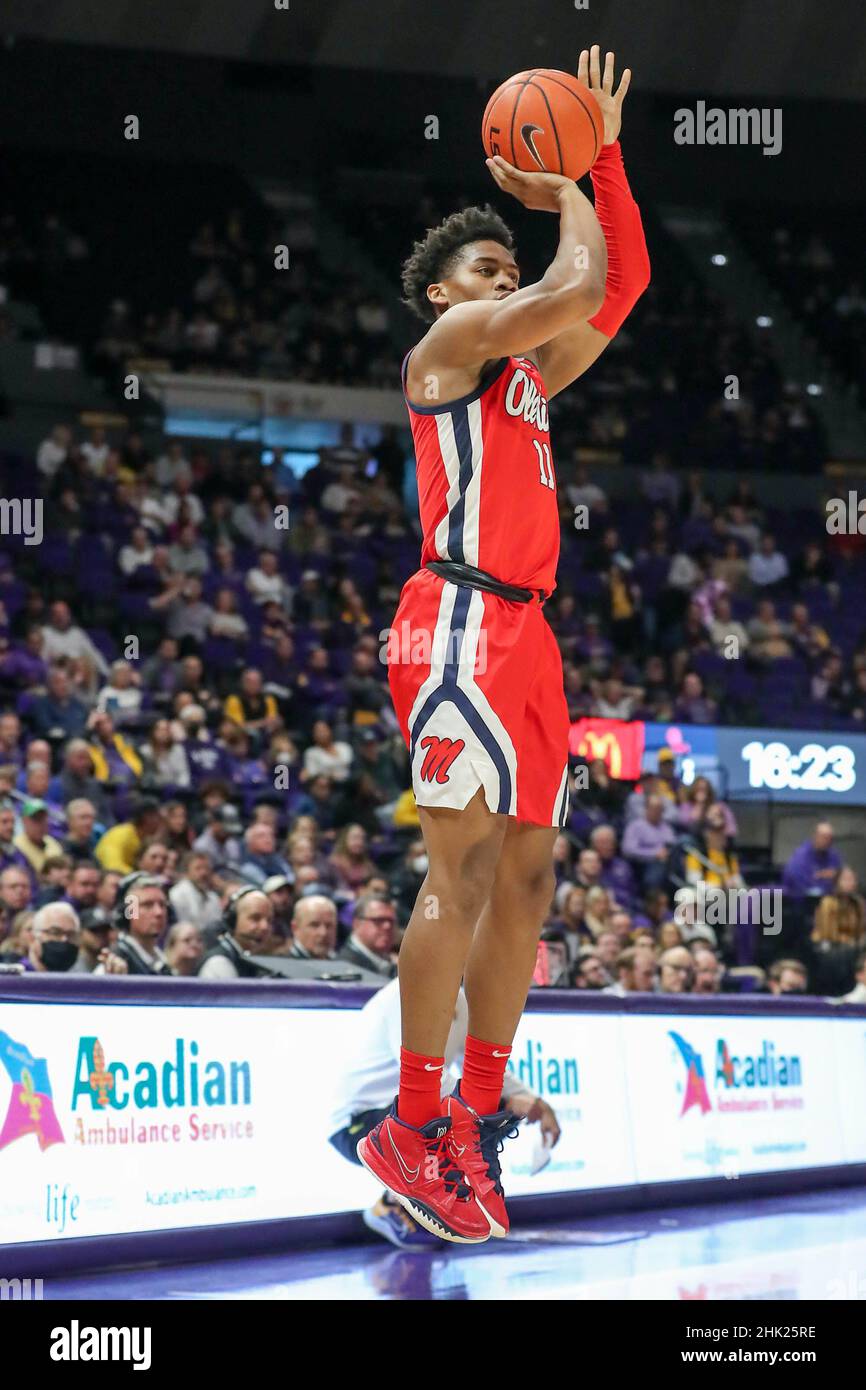 Baton Rouge, LA, USA. 1st Feb, 2022. Ole Miss' Matthew Murrell (11 ...