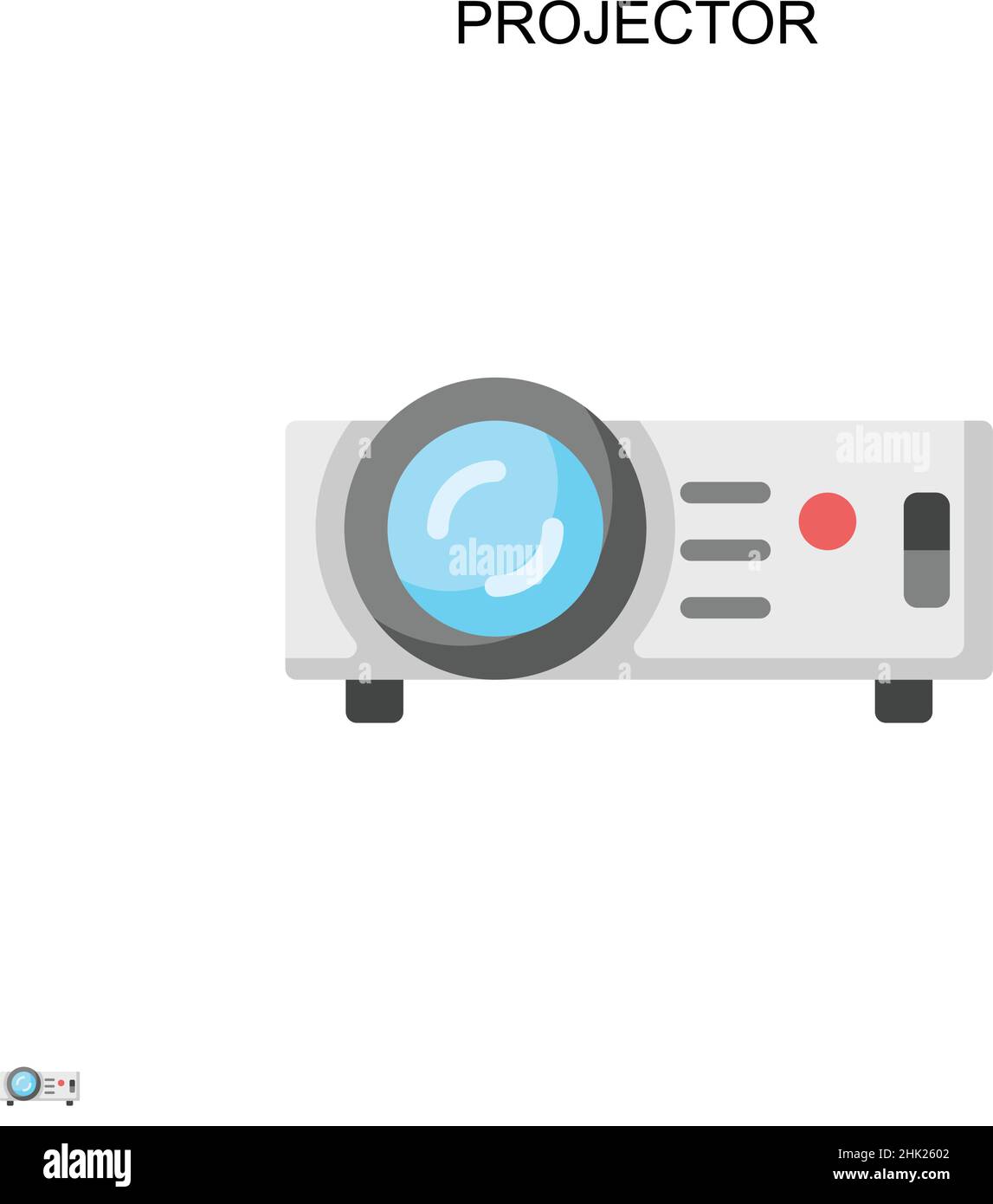 Projector Simple vector icon. Illustration symbol design template for ...