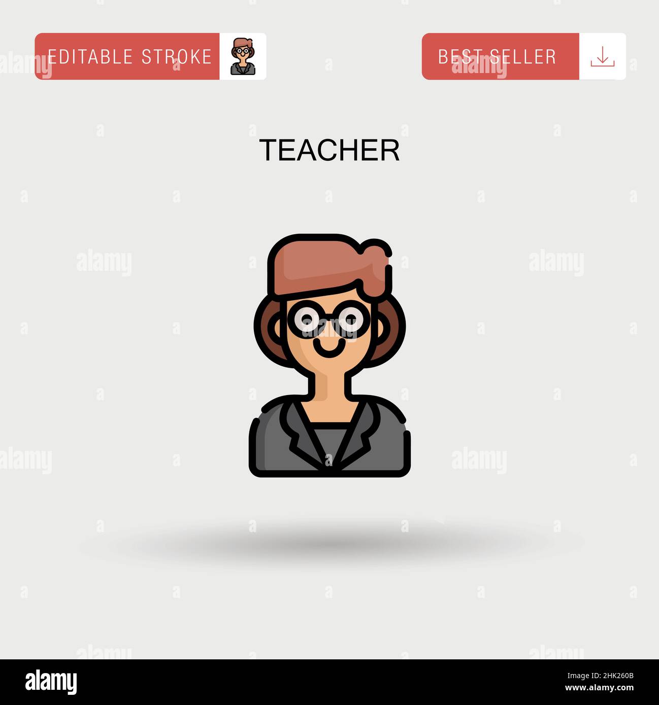Teacher Simple vector icon Stock Vector Image & Art - Alamy