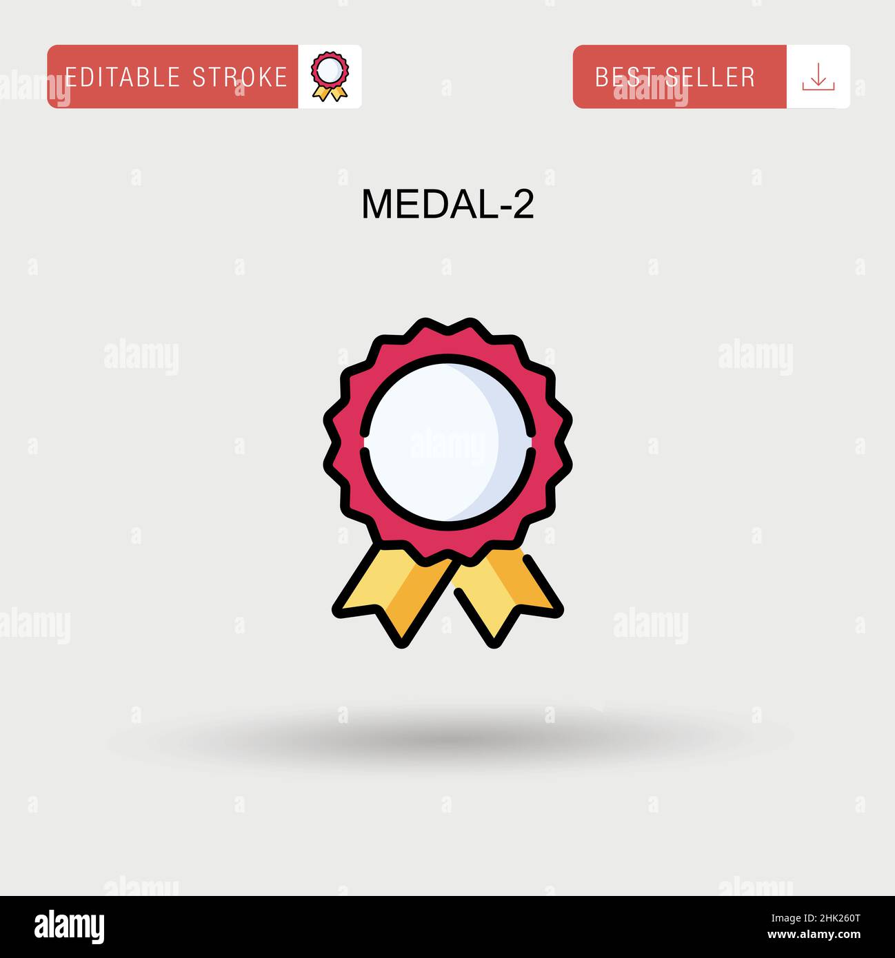Medal-2 Simple vector icon Stock Vector Image & Art - Alamy