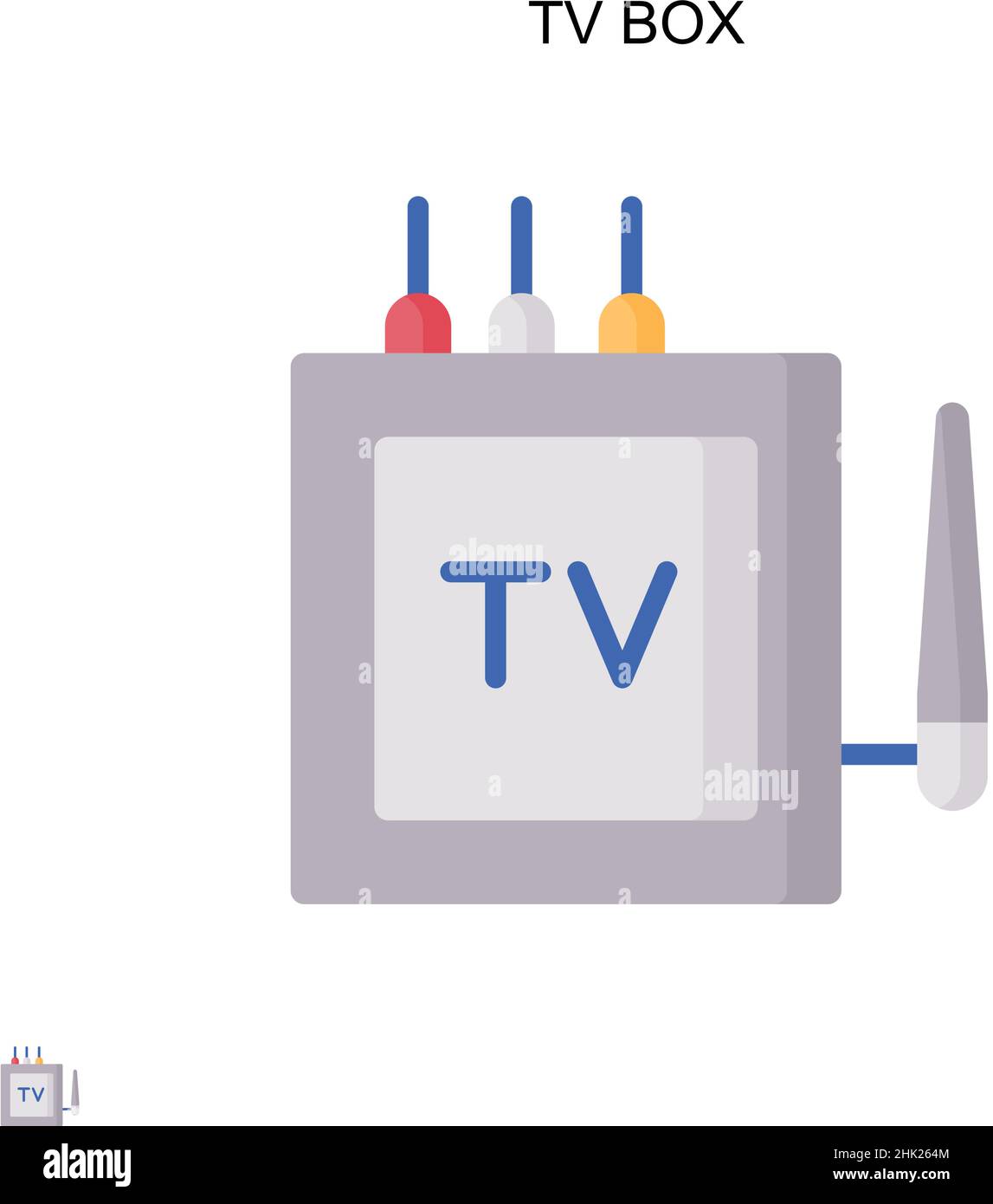 Tv box Simple vector icon. Illustration symbol design template for web ...