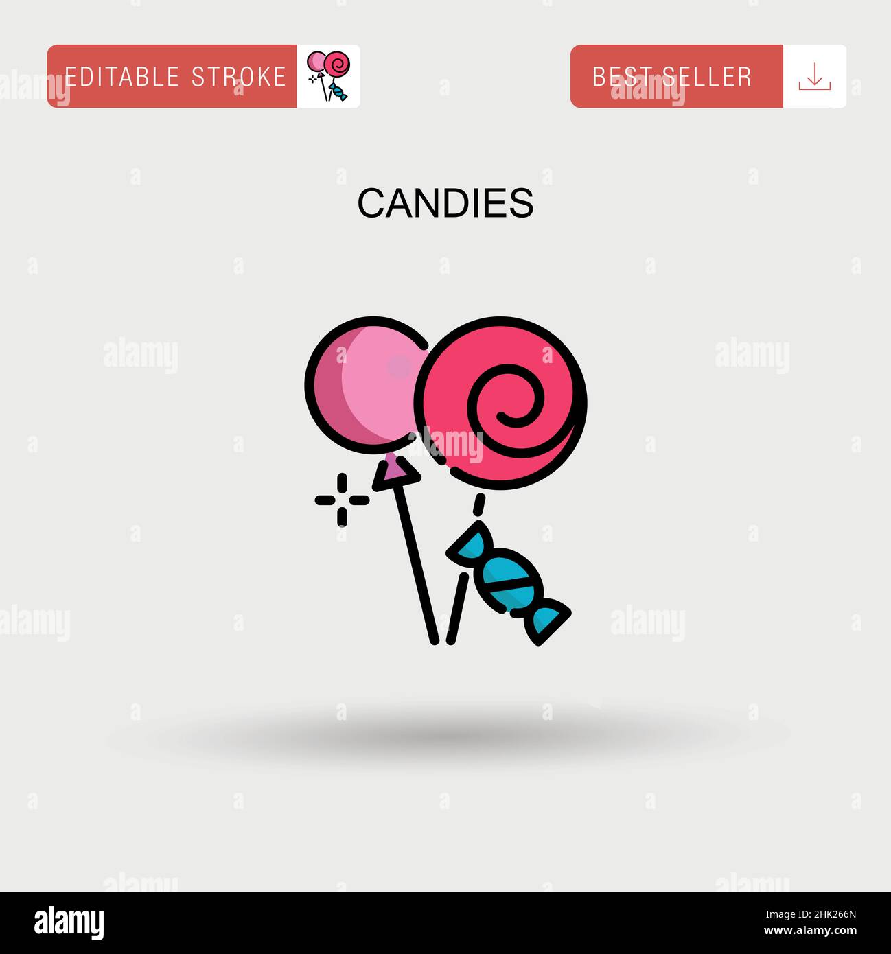 Candies Simple vector icon Stock Vector Image & Art - Alamy