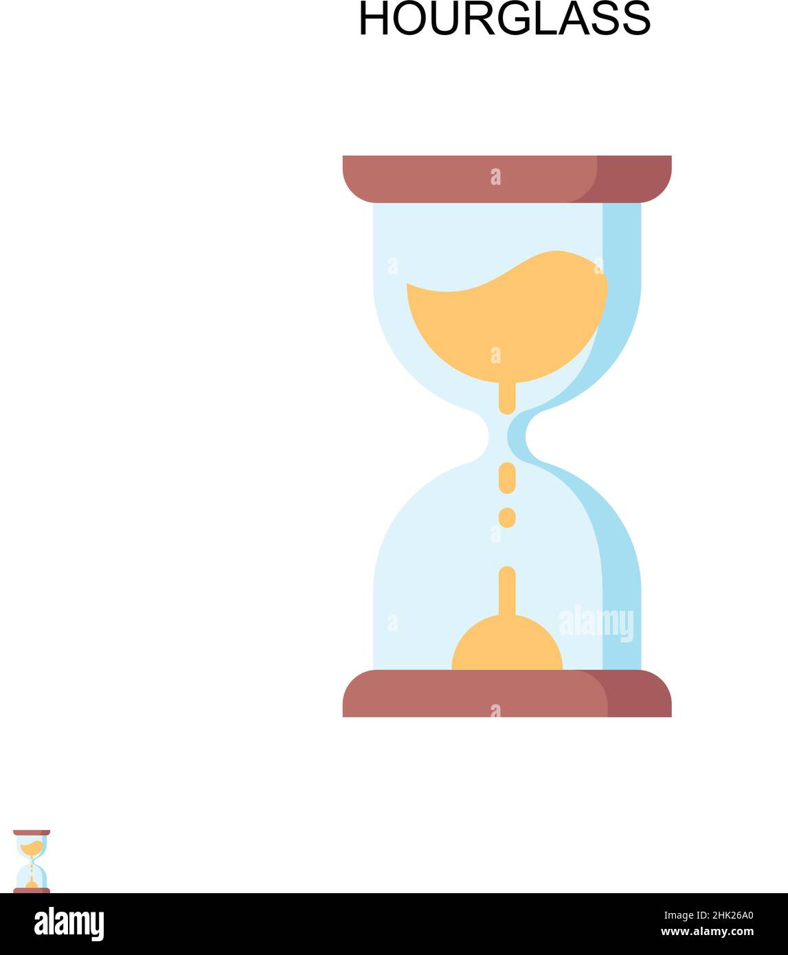Hourglass Simple vector icon. Illustration symbol design template for ...