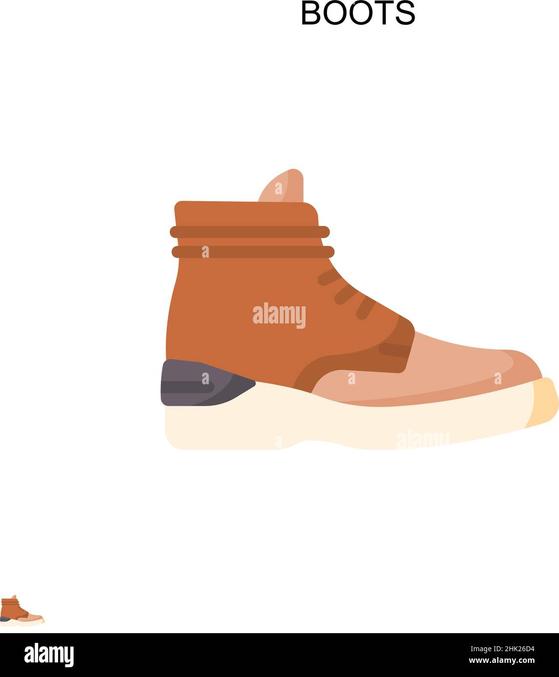 Boots Simple vector icon. Illustration symbol design template for web ...