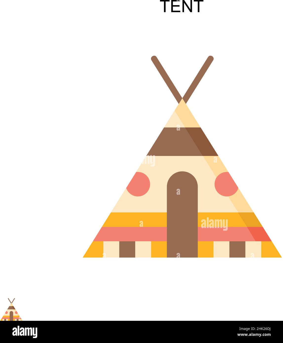 Tent Simple vector icon. Illustration symbol design template for web ...