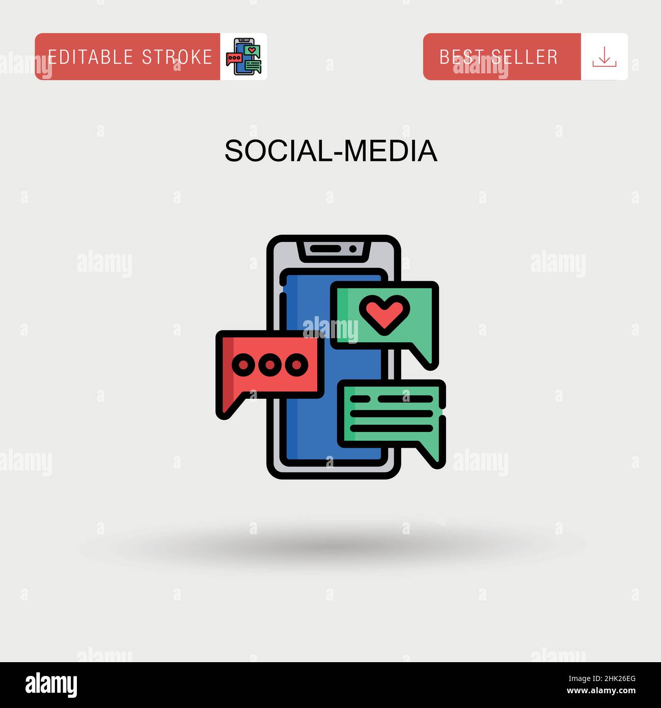 Social-media Simple vector icon Stock Vector Image & Art - Alamy