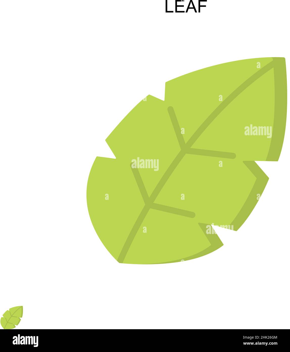 Leaf Simple vector icon. Illustration symbol design template for web ...