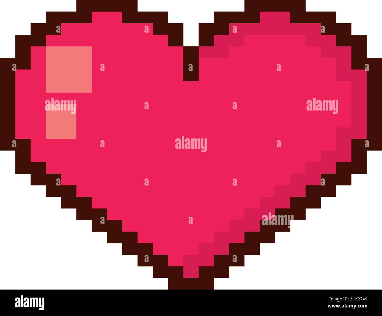 love heart pixel Stock Vector Image & Art - Alamy