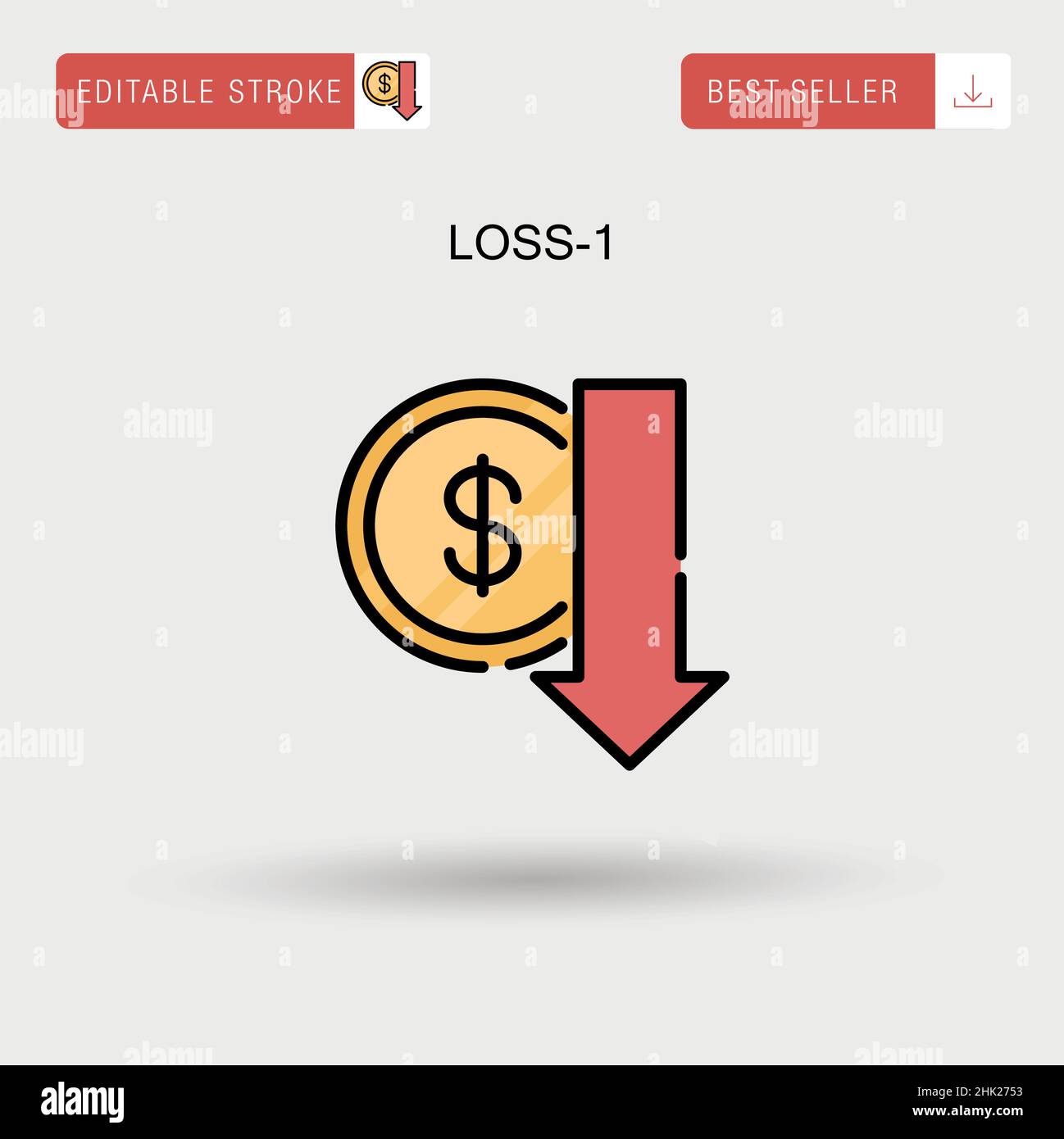 Loss-1 Simple vector icon Stock Vector Image & Art - Alamy