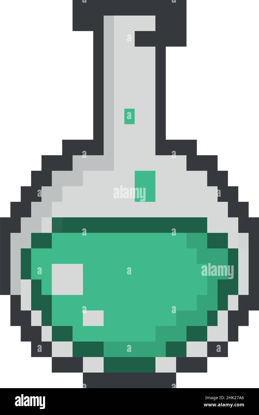 chemical flask pixel Stock Vector Image & Art - Alamy