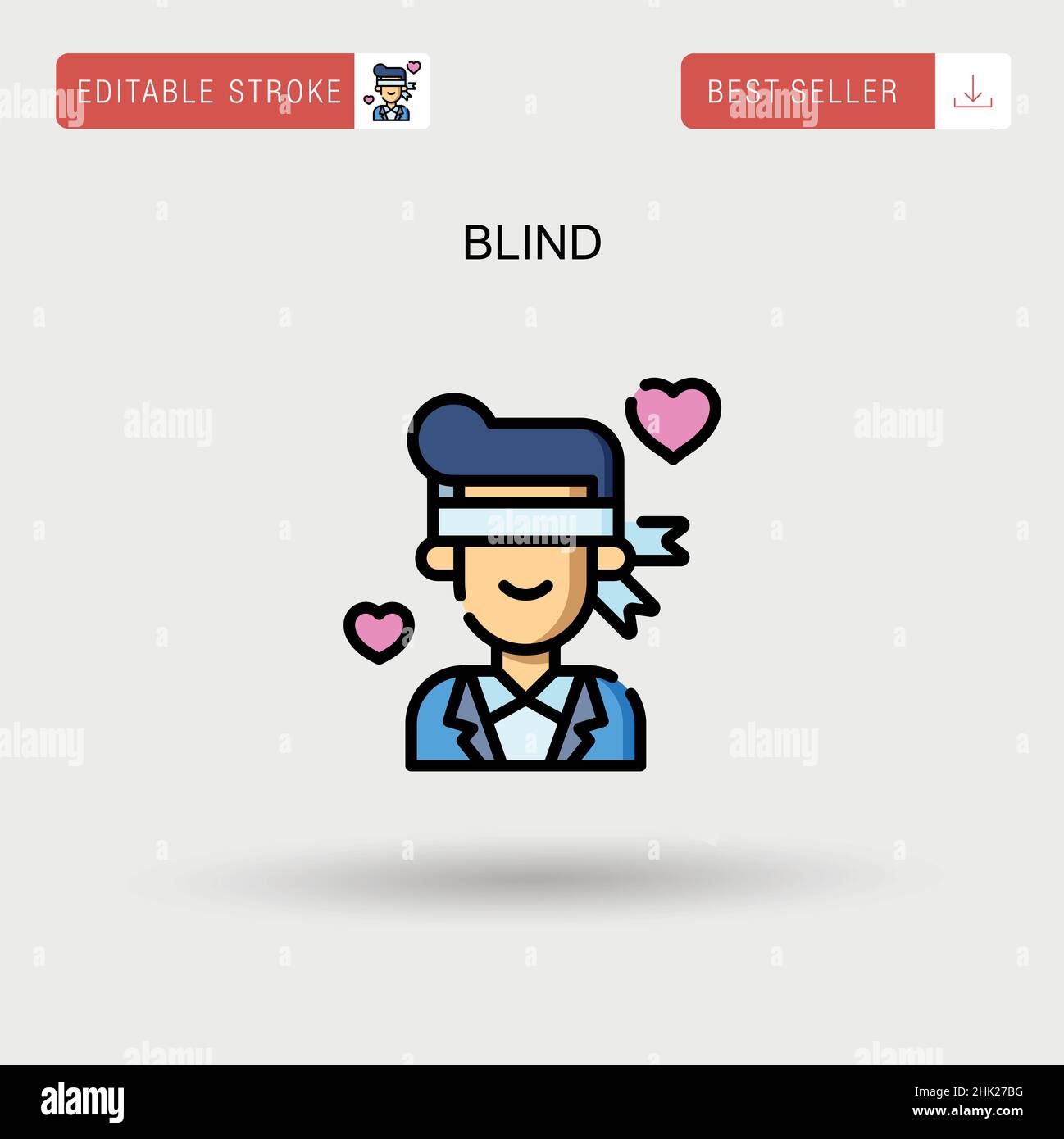 Blind Simple vector icon Stock Vector Image & Art - Alamy