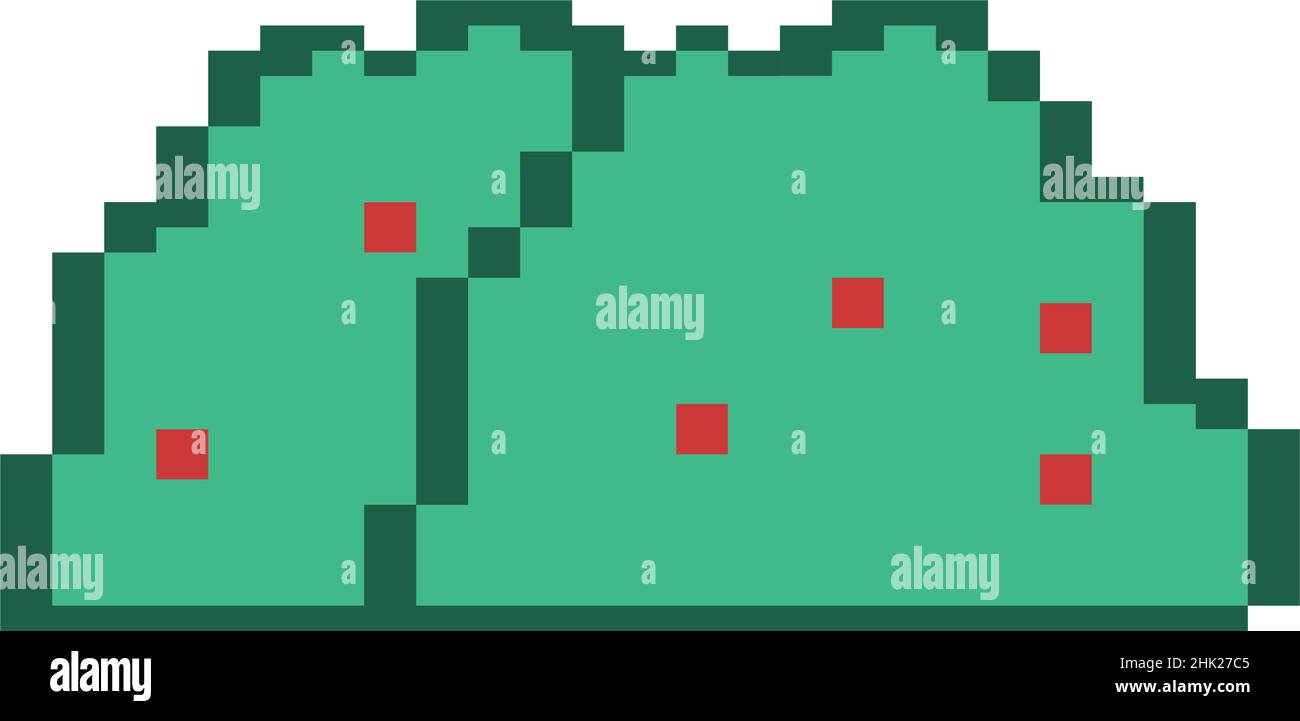 Pixel nature bush plant Cut Out Stock Images & Pictures - Alamy