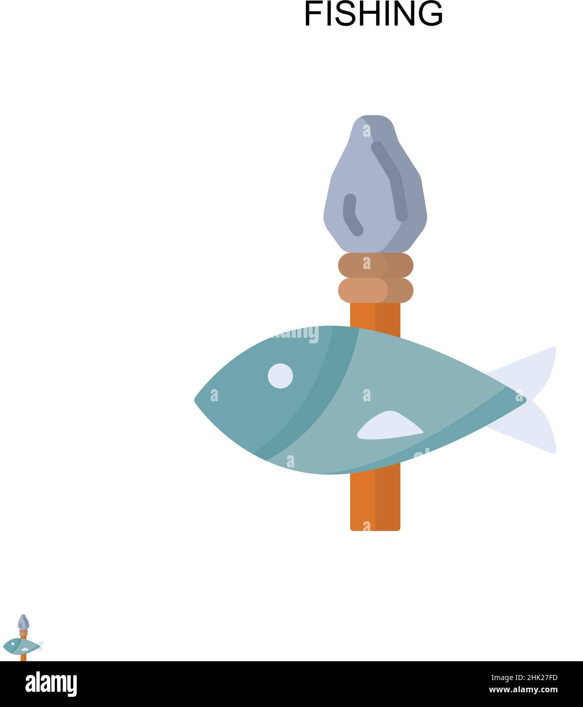 Fishing Simple vector icon. Illustration symbol design template for web ...