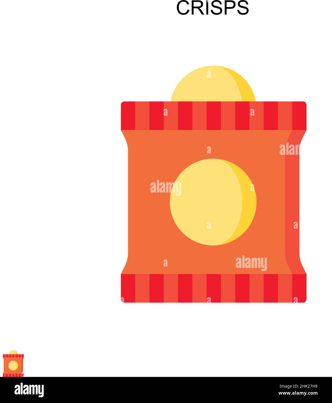 Crisps Simple vector icon. Illustration symbol design template for web ...