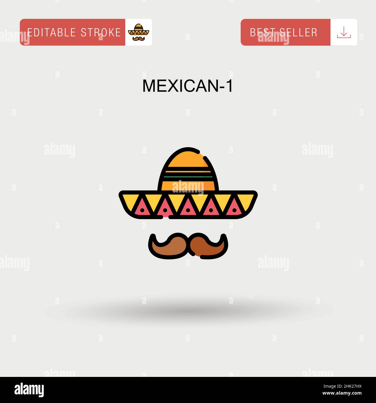 Mexican-1 Simple vector icon Stock Vector Image & Art - Alamy