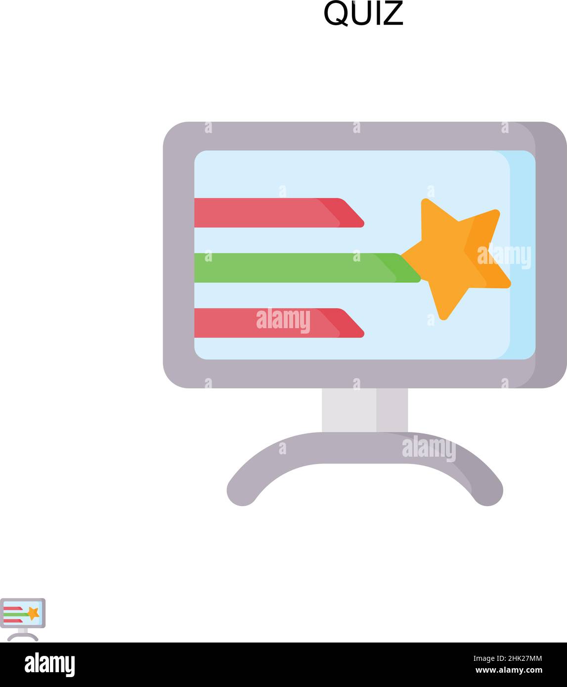 Quiz Simple vector icon. Illustration symbol design template for web ...