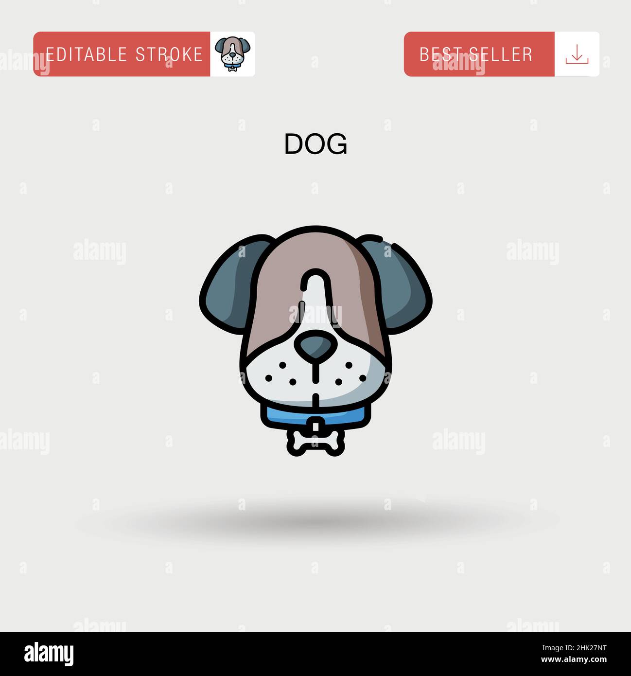 Dog Simple vector icon Stock Vector Image & Art - Alamy