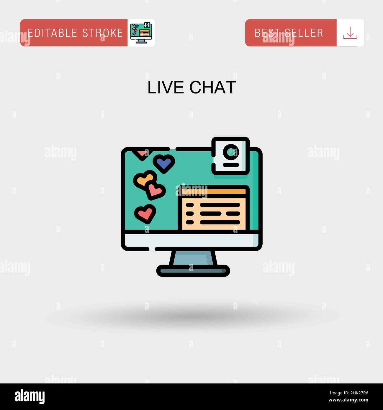 Live chat Simple vector icon Stock Vector Image & Art - Alamy