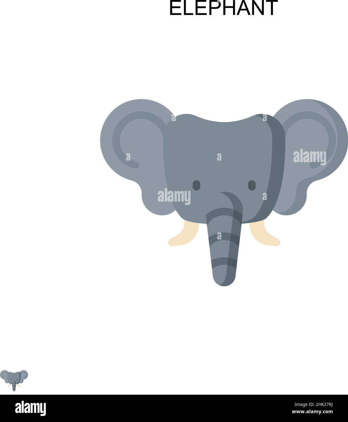 Elephant Simple vector icon. Illustration symbol design template for ...