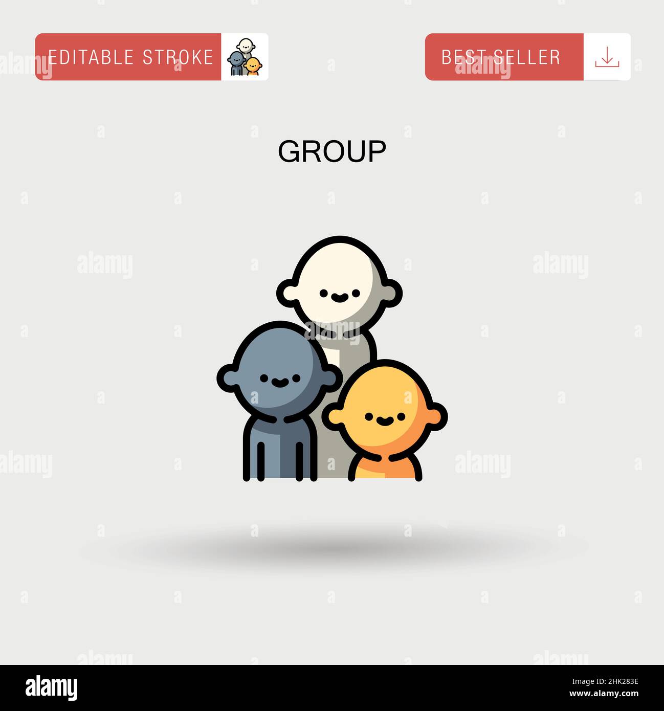 Happy african american people group Stock Vector Images - Alamy