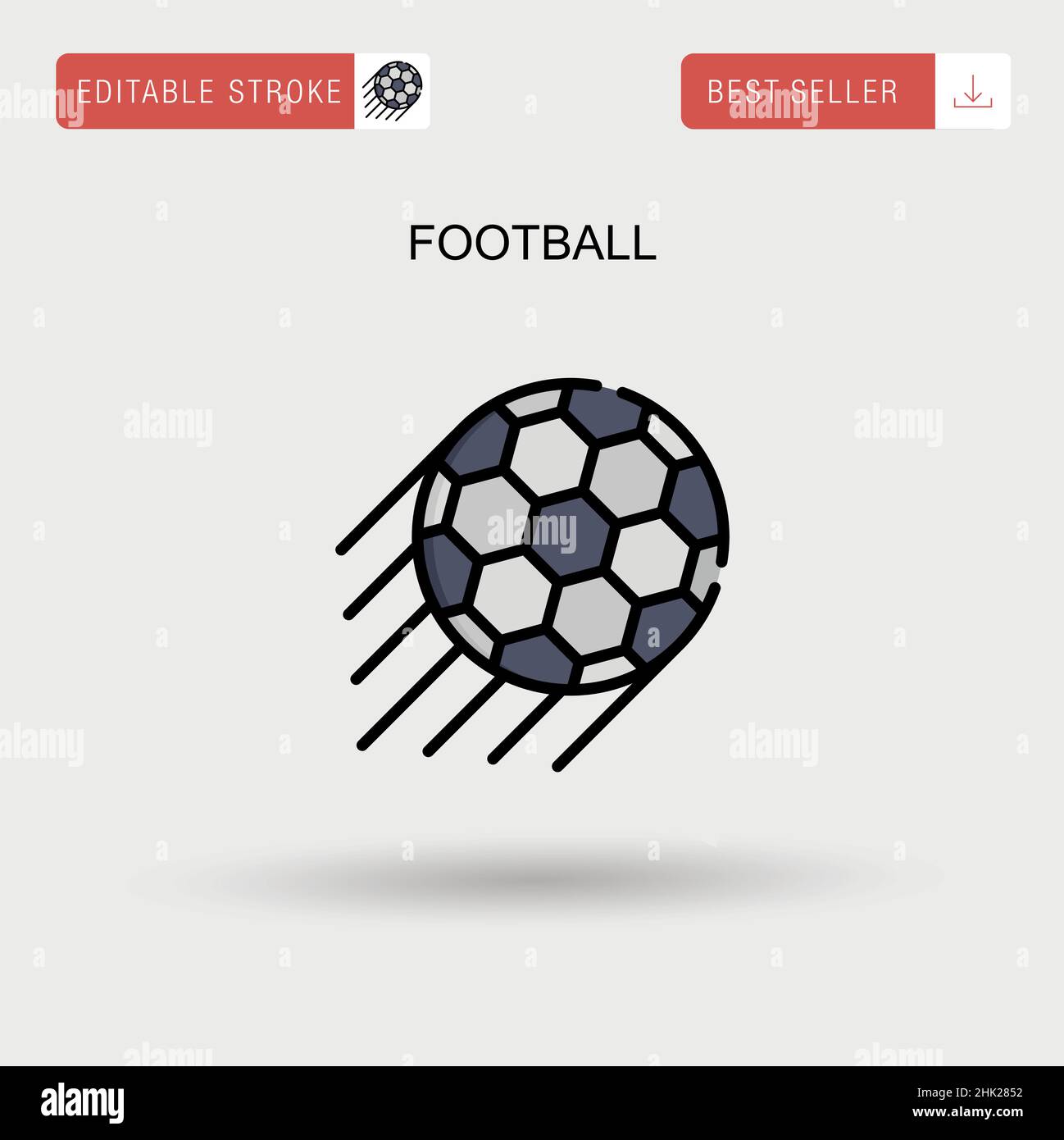 Football Simple vector icon Stock Vector Image & Art - Alamy
