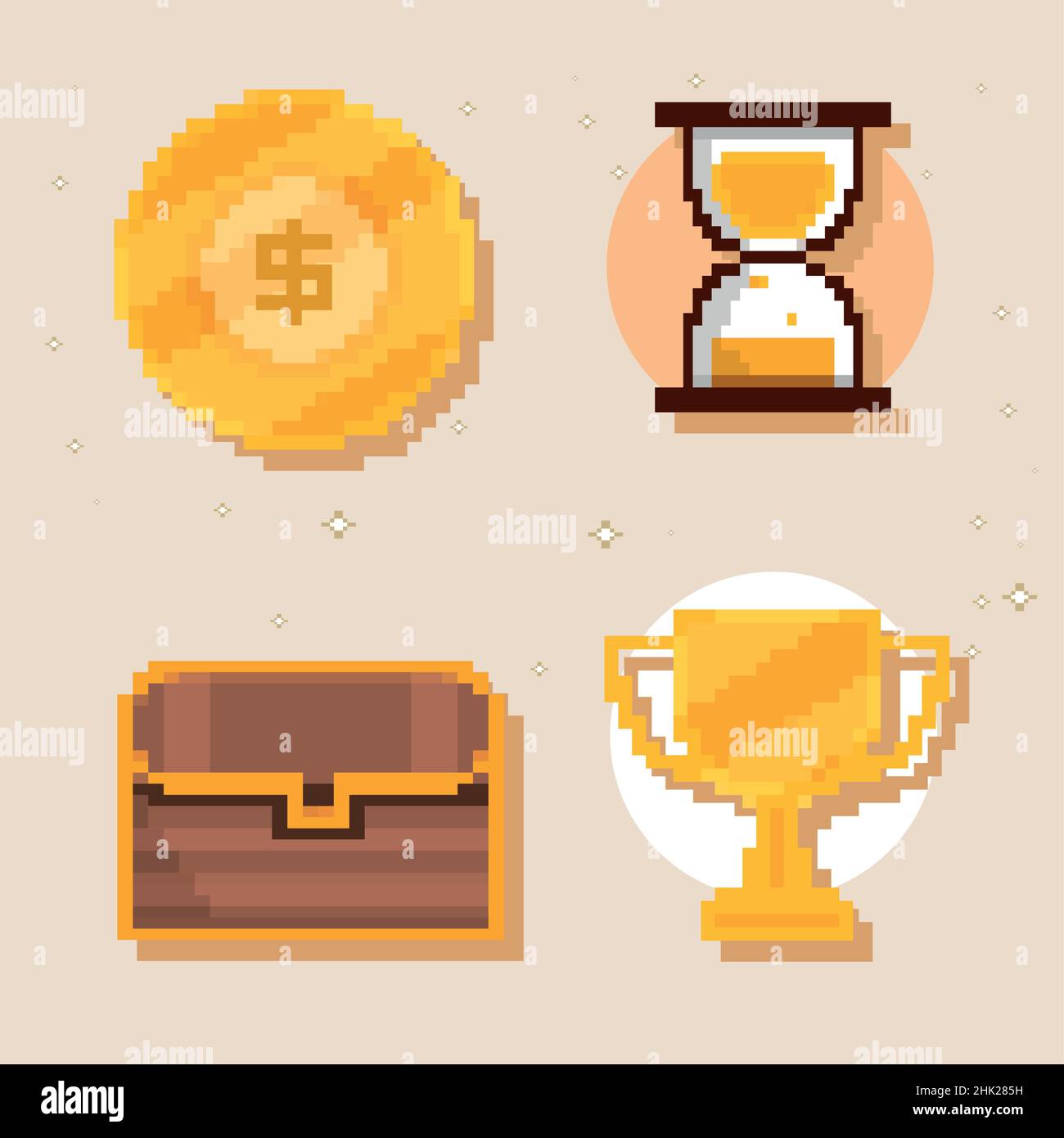 icons set pixelated art Stock Vector Image & Art - Alamy