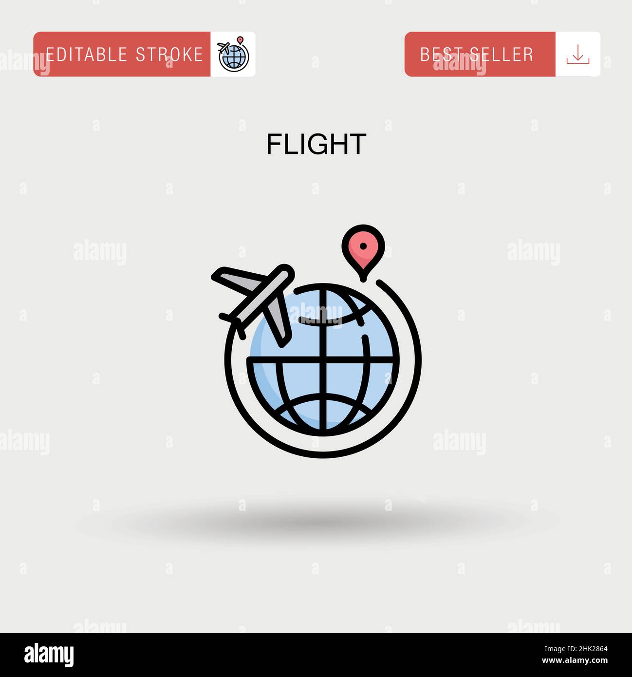 Flight Simple vector icon Stock Vector Image & Art - Alamy