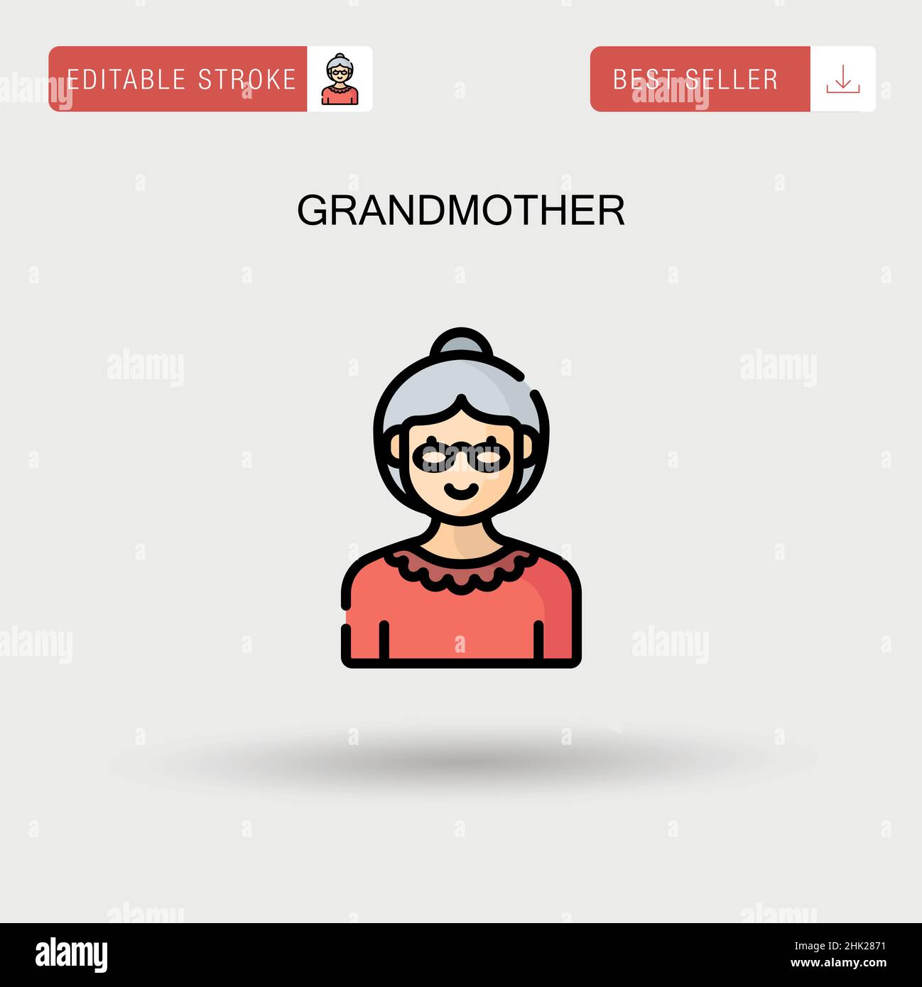 Grandmother Simple vector icon Stock Vector Image & Art - Alamy