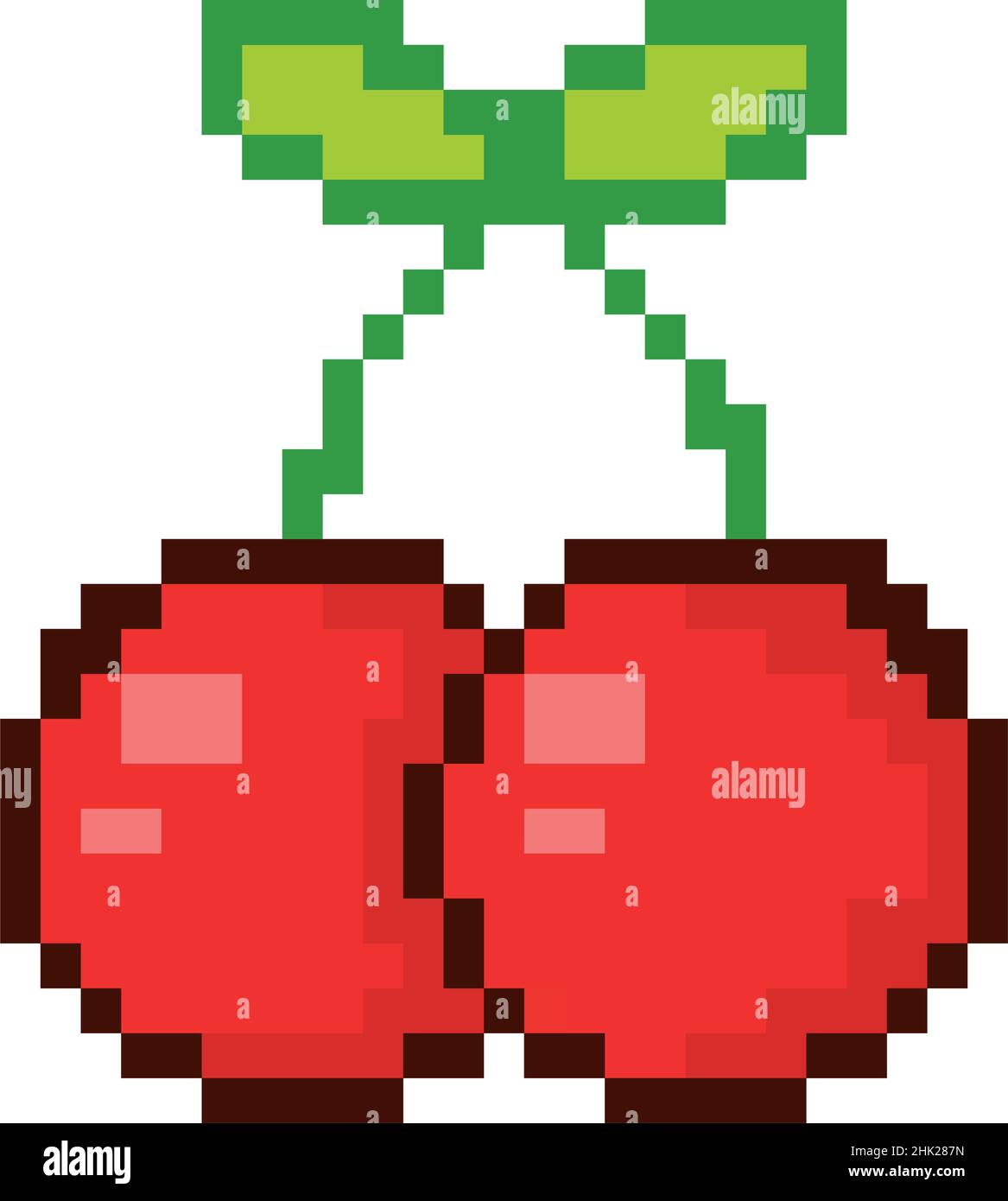 Pixel art cherry Cut Out Stock Images & Pictures - Alamy